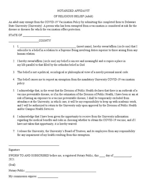 Image result for Answers for Religious Exemption Form