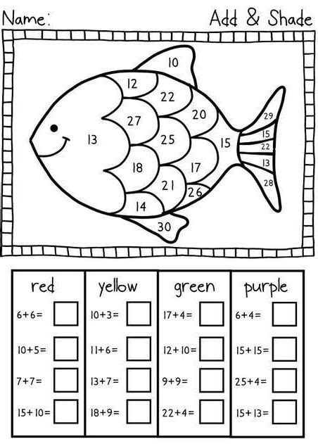 Image result for Simple Easy Addition Color by Number