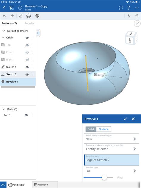 Image result for Onshape Revolve Icon