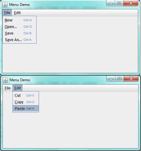 Image result for How to Make a Menu Option in Java