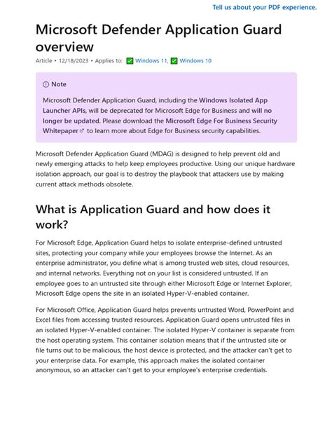 Image result for Microsoft Defender Application Guard Review