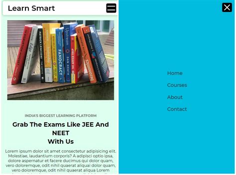 Image result for How to Make Toggle Sidebar HTML