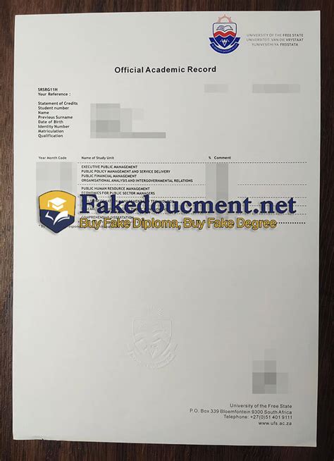 Image result for UFS Transcript