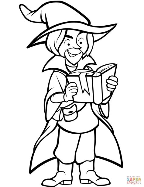 Image result for Wizard Coloring Pages