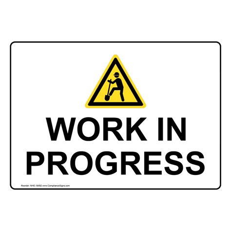Image result for Work in Process Sign