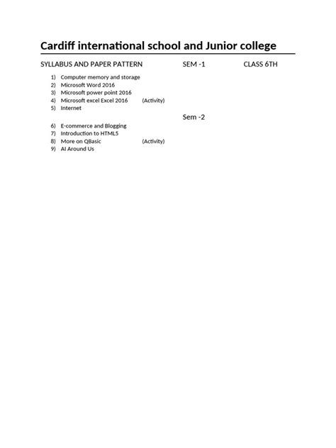 Image result for Computer Syllabus Method