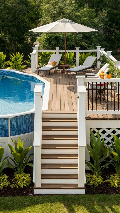 Image result for Above Ground Pool Steps