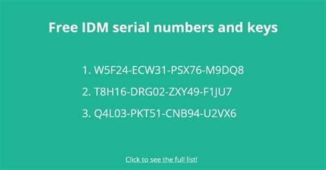 Image result for Idm Serial Num