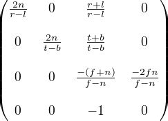 Image result for Projection Transform Matrix