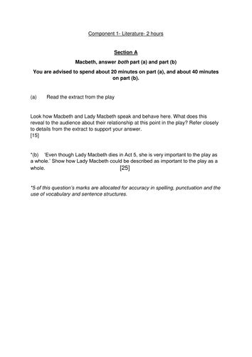 Image result for English Literature Paper 1 Examples