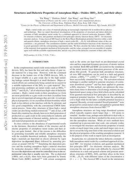 Image result for High-K ZrO2 HfO2