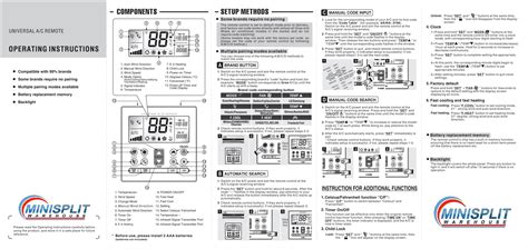 Image result for Carrier Mini Split Remote Control Manual