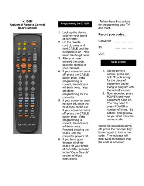 Image result for Universal Remote Control Manual