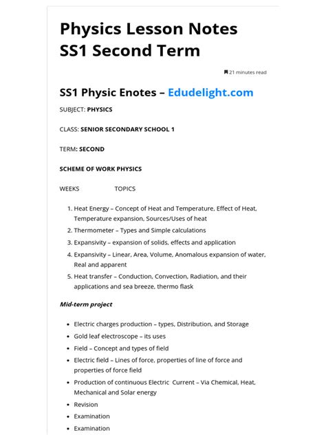 Image result for NCERT Physics Lesson Name