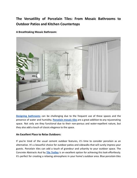 Image result for Design Applications for Porcelain Tile