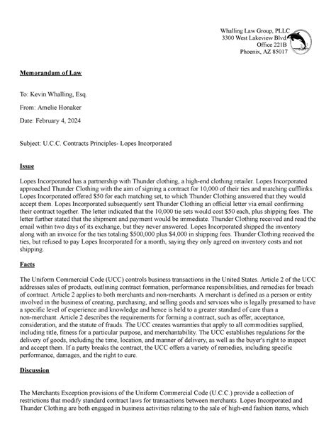 Image result for Memorandum of Law Example