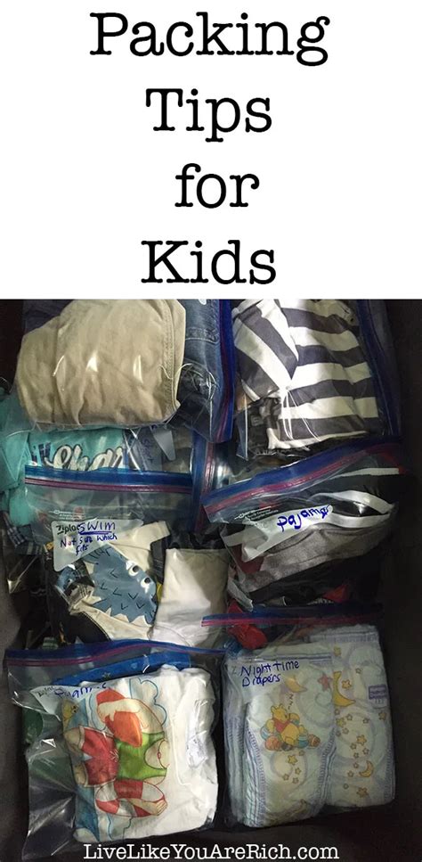 Image result for Packing Tips for Kids
