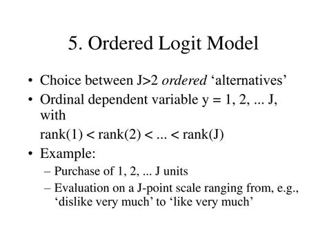 Image result for Order Logit Model