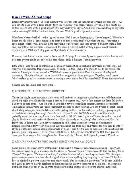 Image result for Making a Good Script Great Chapter 13