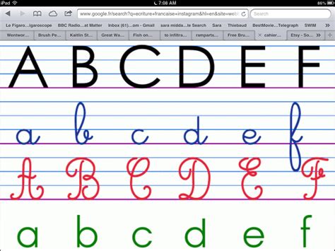 Image result for French Cursive Script