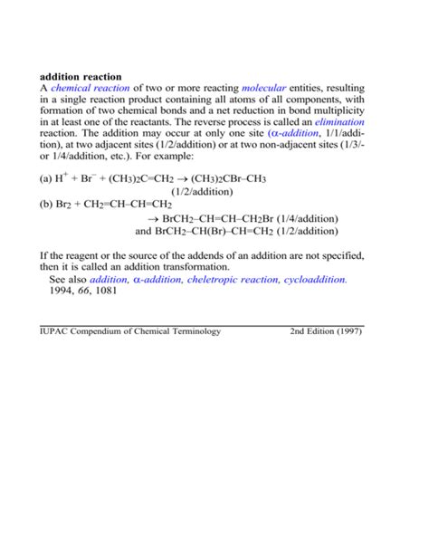 Image result for Additive Reaction