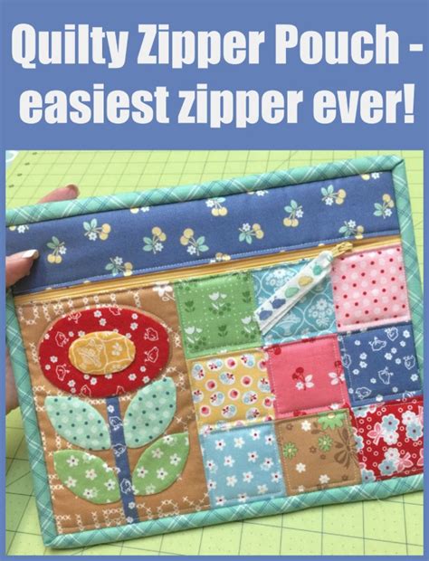 Quilty Zipper Pouch - free pattern and tutorial - Sew Modern Bags