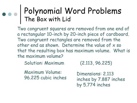 Image result for How to Solve Polynomial Word Problems