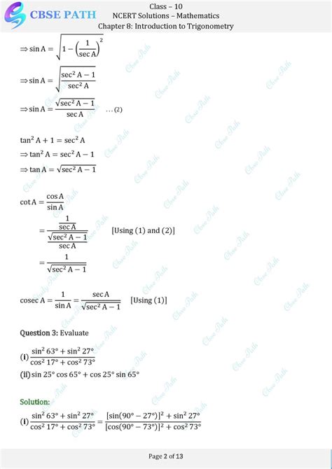Image result for Trigonometry Class 10 Exercise 8.2