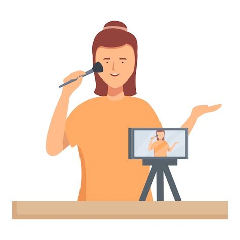 Image result for She Is Recording a Makeup Tutorial Cartoon