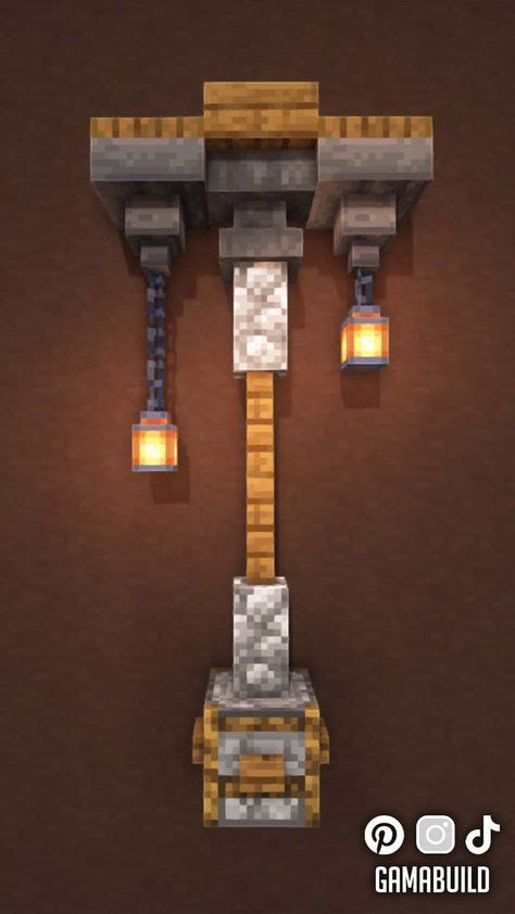 Image result for Torch Lamp Post Minecraft