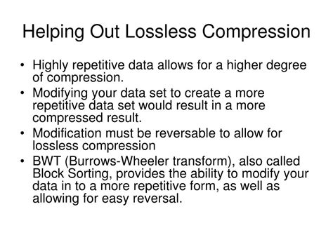 Image result for Lossless Compression Methods in Image Processing PPT