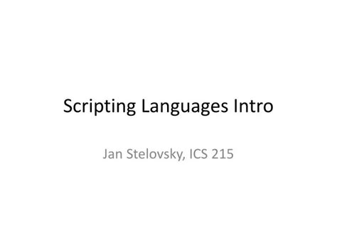 Image result for Intro to Scripting Languages