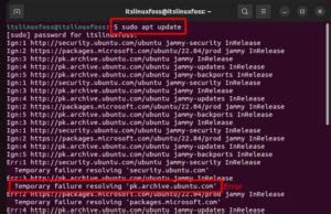 Image result for Temporary Failure Resolving Security.Ubuntu.com
