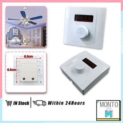 Ceiling Fan Controller Switch Fan Stepless Speed Controller 220V 10A ...