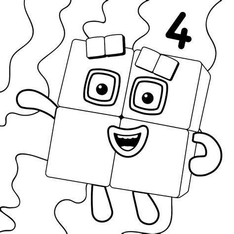 Image result for NumberBlocks 4 Coloring