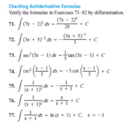Image result for Basic Antiderivative Formula