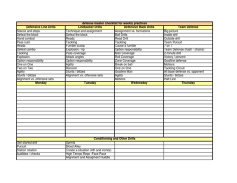 Image result for Daily Defensive Line Training Printable