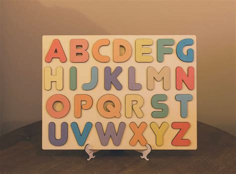 Alphabet Wooden Puzzle - Learning Educational Toys for Toddlers ...