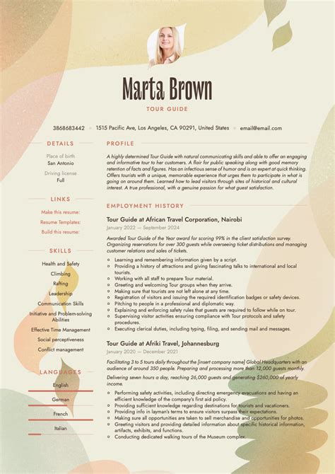 Image result for Examples of Objective for a Tour Guide