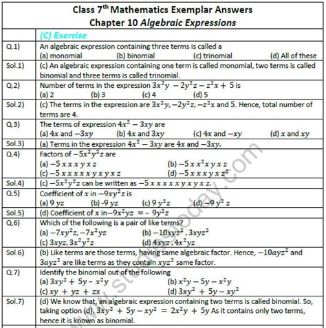 Image result for Algebraic Expression of Class 7