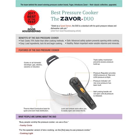 Image result for Zavor Pressure Cooker Tutorial