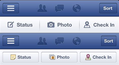 Image result for iOS and Android Facebook Menu Differences