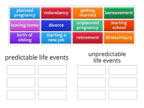 Image result for Unpredictable Life Events Examples