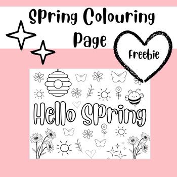 Image result for Hello Spring Coloring
