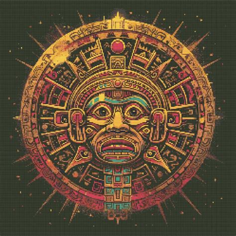 Image result for Aztec Sun Eye Pattern