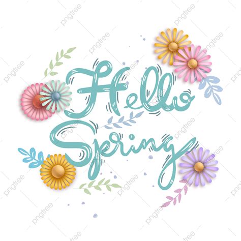 Image result for Hello Spring Text PNG