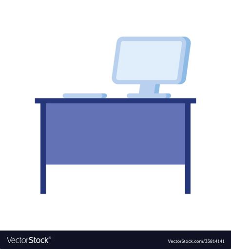 Image result for Computer Desk Vector