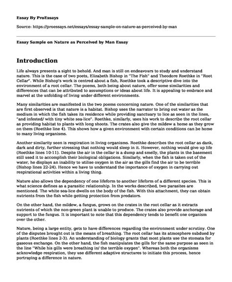 Image result for Descriptive Essay Example About Nature