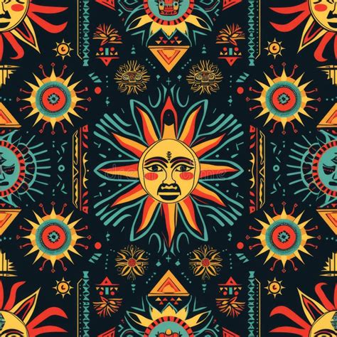 Image result for Aztec Sun Eye Pattern