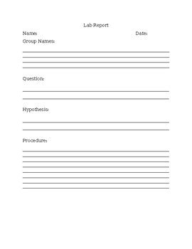 Image result for Science Lab Report Sample